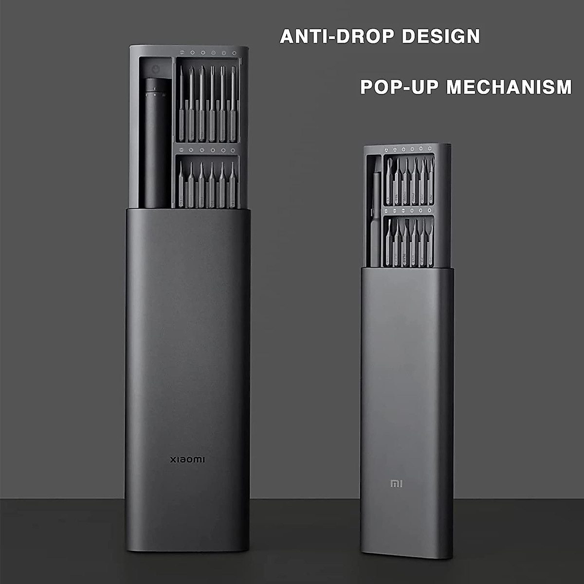 Mini Electric Precision Screwdriver,Powerful Magnetic Motor, High Strength S2 Steel Screwdriving Bits,Long Time Working Rechargeable Lithium Battery, LED Lights,Perfect for Phones PC Laptops,Grey