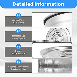FXEIPOL 35L 9.25Gal Stainless Steel Cookware Stockpot 30 Quart Stock Pot Stainless Steel Large Kitchen Soup Big Cooking Restaurant Stockpot with Handles, Commercial Grade Stock Pot for Restaurant