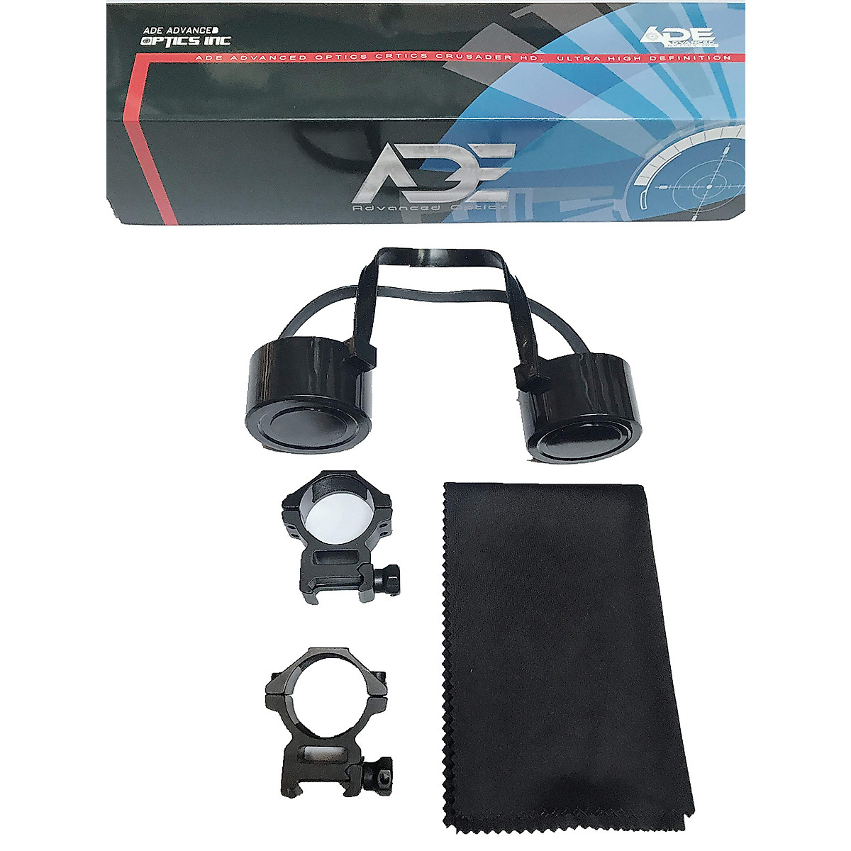 Grey Diamond Titanium 3-12x40 Rifle Scope with 30mm Tube and mounting Rings