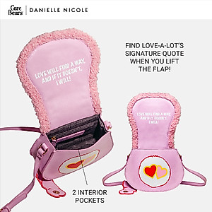 Danielle Nicole Care Bears Crossbody Bag, Love-A-Lot Bear Purse, Pink