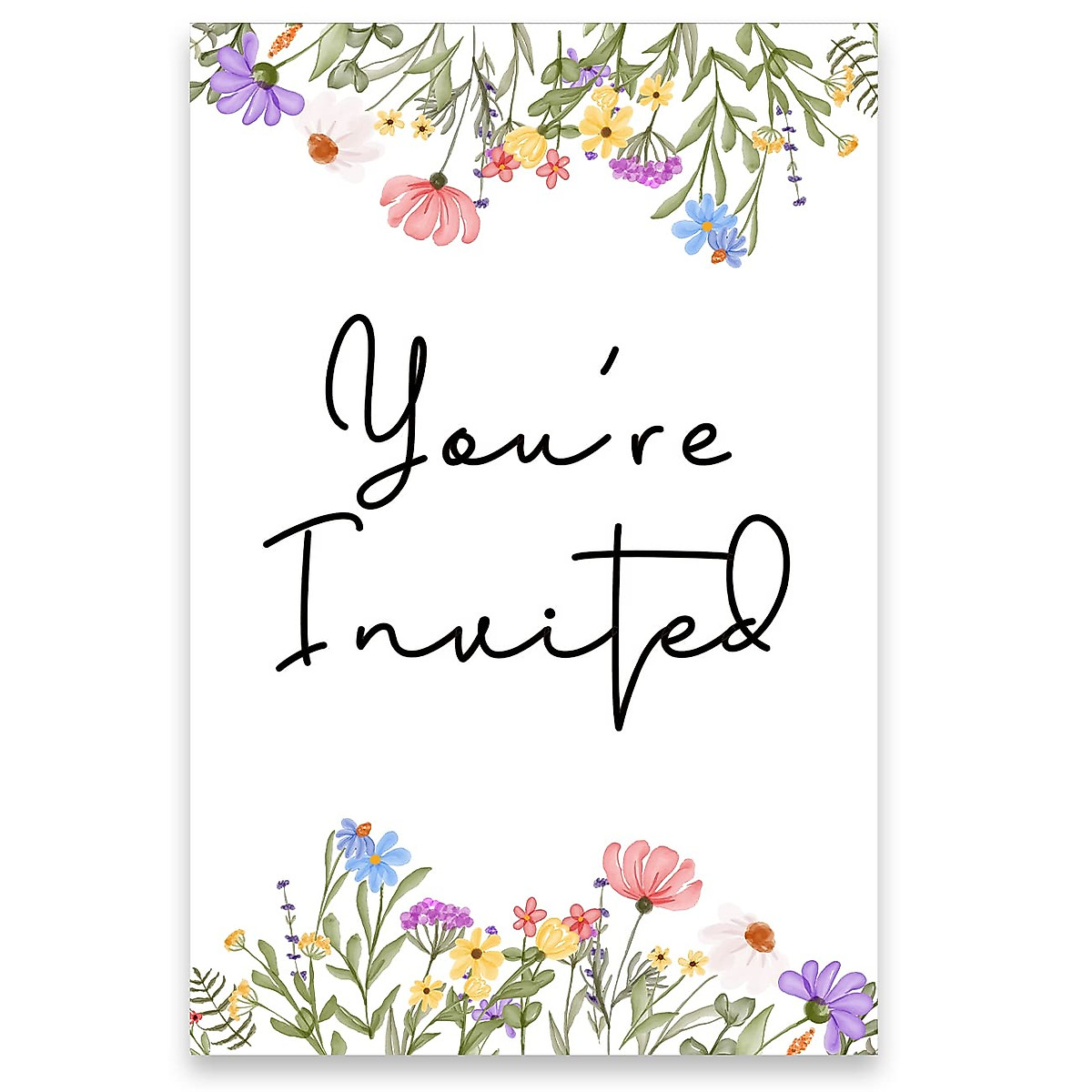 Wildflower Birthday Party Invitations with Envelopes Set of 20 Spring Summer Wildflower Birthday Party Invites Fill in Blank