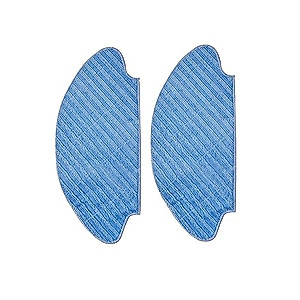 DErron Robot Vacuum Cleaner Water Tank Mop Cloth Rags Compatible for Medion MD 19601 Robotic Vacuum Cleaner Spare Parts Accessories Replacement (Color : 2pcs mop Cloth)