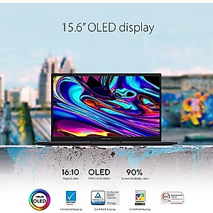 ASUS Vivobook S 15 2023 Laptop 15.6" FHD OLED 14-Core 12th Intel Core i7-12700H 16GB DDR4 512GB SSD Iris Xe Graphics Thunderbolt 4 Wi-Fi 6E Backlit Keyboard Fingerprint Windows 11 Home w/ONT 32GB USB