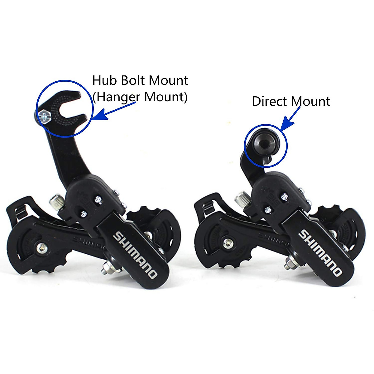 Inkesky RD-TZ31-GS 6/7 Speed Rear Derailleur with Direct Mount, Medium Cage, for Mountain Bike