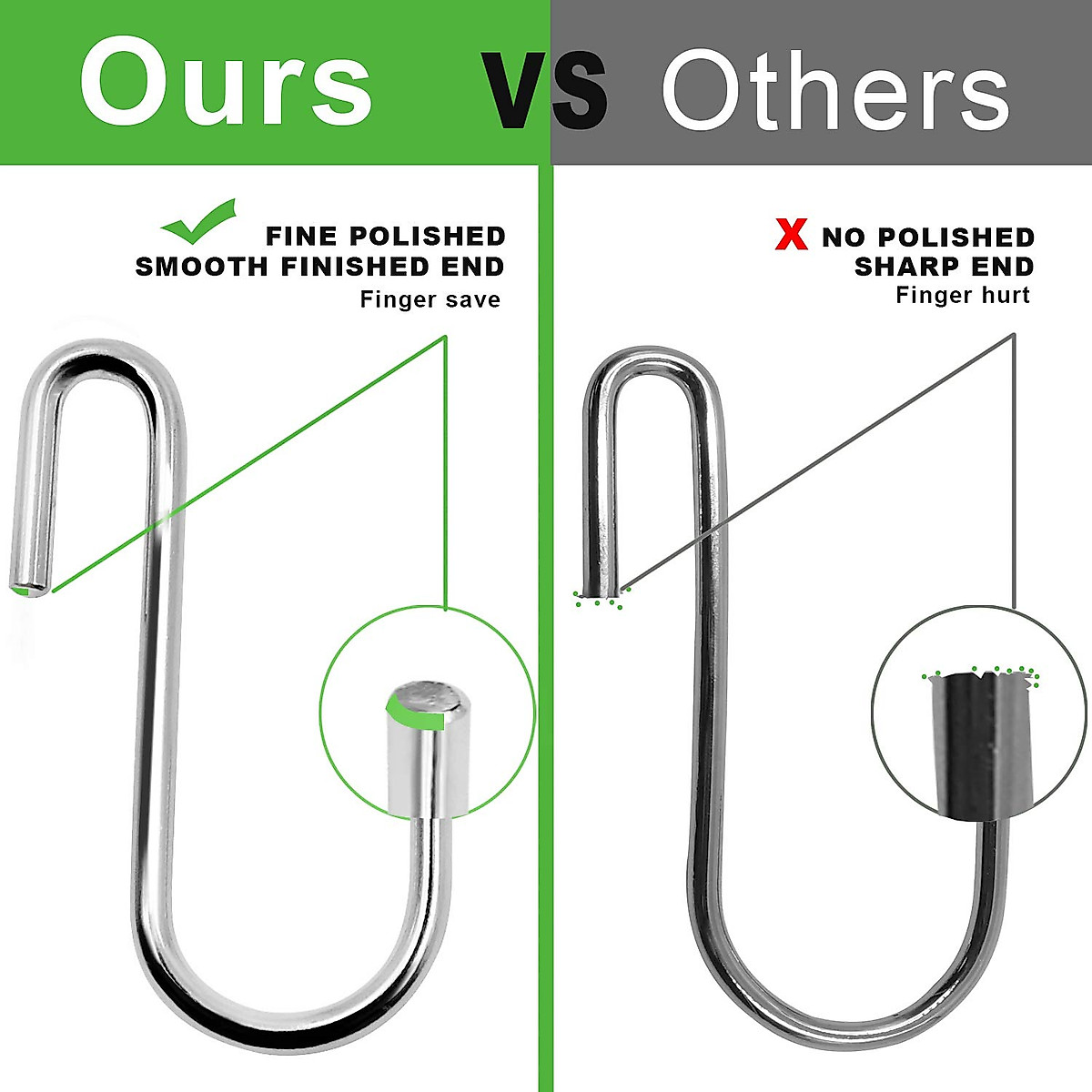 30 Pack ESFUN Heavy Duty S Hooks Pan Pot Holder Rack Hooks Hanging Hangers S Shaped Hooks for Kitchenware Pots Utensils Clothes Bags Towels Plants