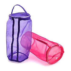 Ciieeo 2pcs Mesh Organizer Bags Handbag Organizer Tote Bag with Zipper Bag Organizer for Tote Knitted Handbag