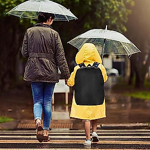 SCIONE Cute School Backpack for Girls, Teens School Bag with USB Charging Port Water-Resistant Black Canvas Bookbag, Preschool Daypack Elementary BackBag, Back to Shool Supplies Gifts for Kids