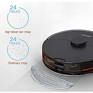 Home Times Vacuum Mop Replacement Pads For Roborock MaxV/ S7 MaxV Plus/ S7 MaxV Ultra/ S7/ S7+ Reusable Hard Floor Cloth Expert Wet Replacement Microfiber Soft Pad (4 Silver Ion Mop Pads)