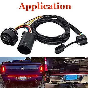 Oyviny Replacement 55384 USCAR 4-Pin Trailer Wiring Harness with USCAR 7 Way Connector 41 Inches Length Plug and Play Adapter