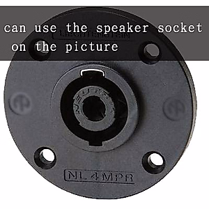 2Pcs Professional Speakon to 1/4 Inch ts 1/4" Mono Gold-Plated 6.35mm Adapter Speaker Cable for pa Jack Pair Male Audio Port Plug Amplifier Connection dj amp Heavy Duty bocina Cord Wire ft(10 feet)