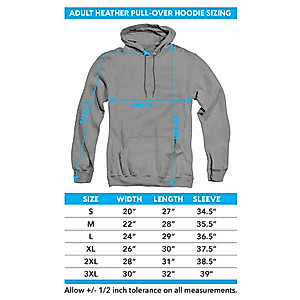 LOGOVISION Emporia State University Official Stacked Unisex Adult Pull-Over Heather Hoodie,Black Heather, X-Large