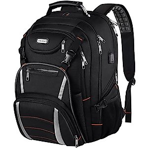 YALIXIAN Travel Laptop Backpack,Extra Large 18.4 Inch Laptop RFID Anti Theft TSA Friendly Backpack with USB Charging Port,Water Resistant,Computer Bag for Women Men Notebook&Basketball