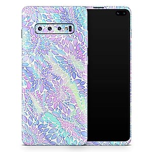 DesignSkinz Iridescent Dahlia v3 Protective Vinyl Decal Wrap Skin Cover Compatible with The Samsung Galaxy S20 (Screen Trim & Back Glass Skin)