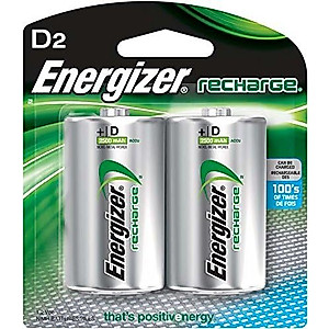 Energizer Rechargeable Batteries, D, 2-Count (Pack of 3 (2 ct each))