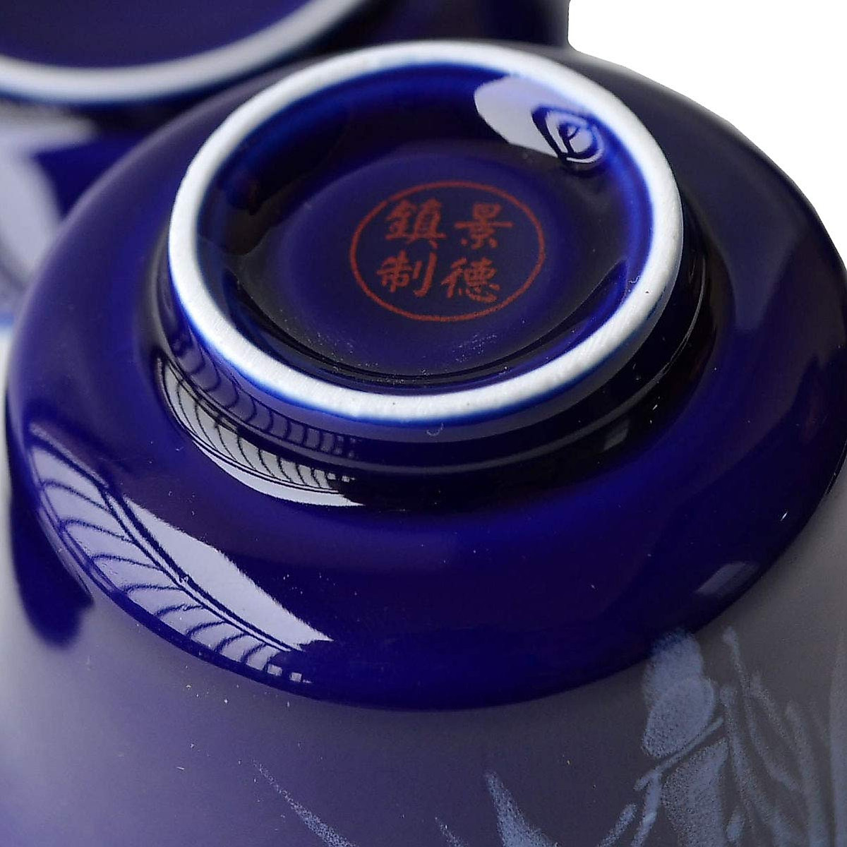 Gaiwan 5oz/150ml Blue White Porcelain teacup Sancai Tea Cup Set beauty pattern Lid(pure leaf)