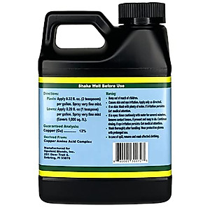 Opulent Copper | 16 fl. oz. | Actively Protects Plant | Makes up to 50 gallons | Boosts Plant Defense Naturally | Liquid Copper Fertilizer | Mobile Copper | Micronutrient