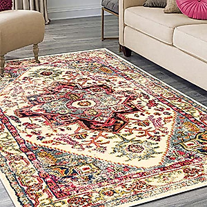 SUPERIOR Distressed Jasmira Area Rug, 5' x 8', Cream