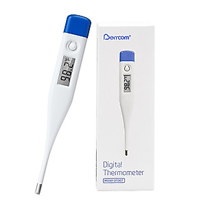 Berrcom Digital Thermometer for Adults and Kids, Oral Thermometer for Baby Rectal and Underarm Thermometer for Fever Alarm Medical Thermometer with C/F Switchable