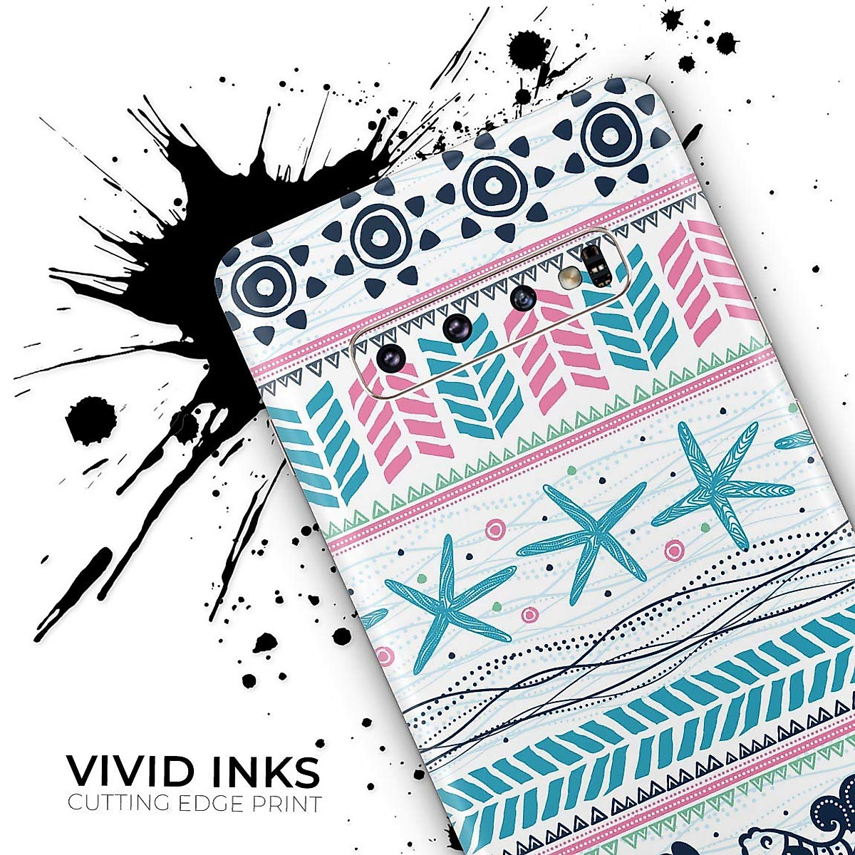 DesignSkinz Jumping Fish Repeating Pattern Protective Vinyl Decal Wrap Skin Cover Compatible with The Samsung Galaxy S20 (Screen Trim & Back Glass Skin)