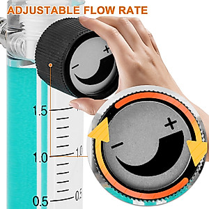 JIAWANSHUN Oxygen Air Flow Meter 0.1-1.5LPM Gas Flow Regulator Gas Flowmeter with Copper Connector