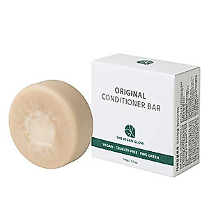 [The Vegan Glow] Original Conditioner Bar, All Natural, Sulfate-Free, Silicon-free, Paraben-Free, Cruelty-Free, 100g / 3.5oz
