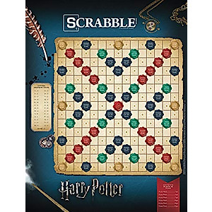 Scrabble World of Harry Potter Board Game | Official Scrabble Game Featuring Wizarding World Twist | Custom Harry Potter Game of Scrabble | Scrabble Tiles & Scrabble Board | Scrabble Word Game