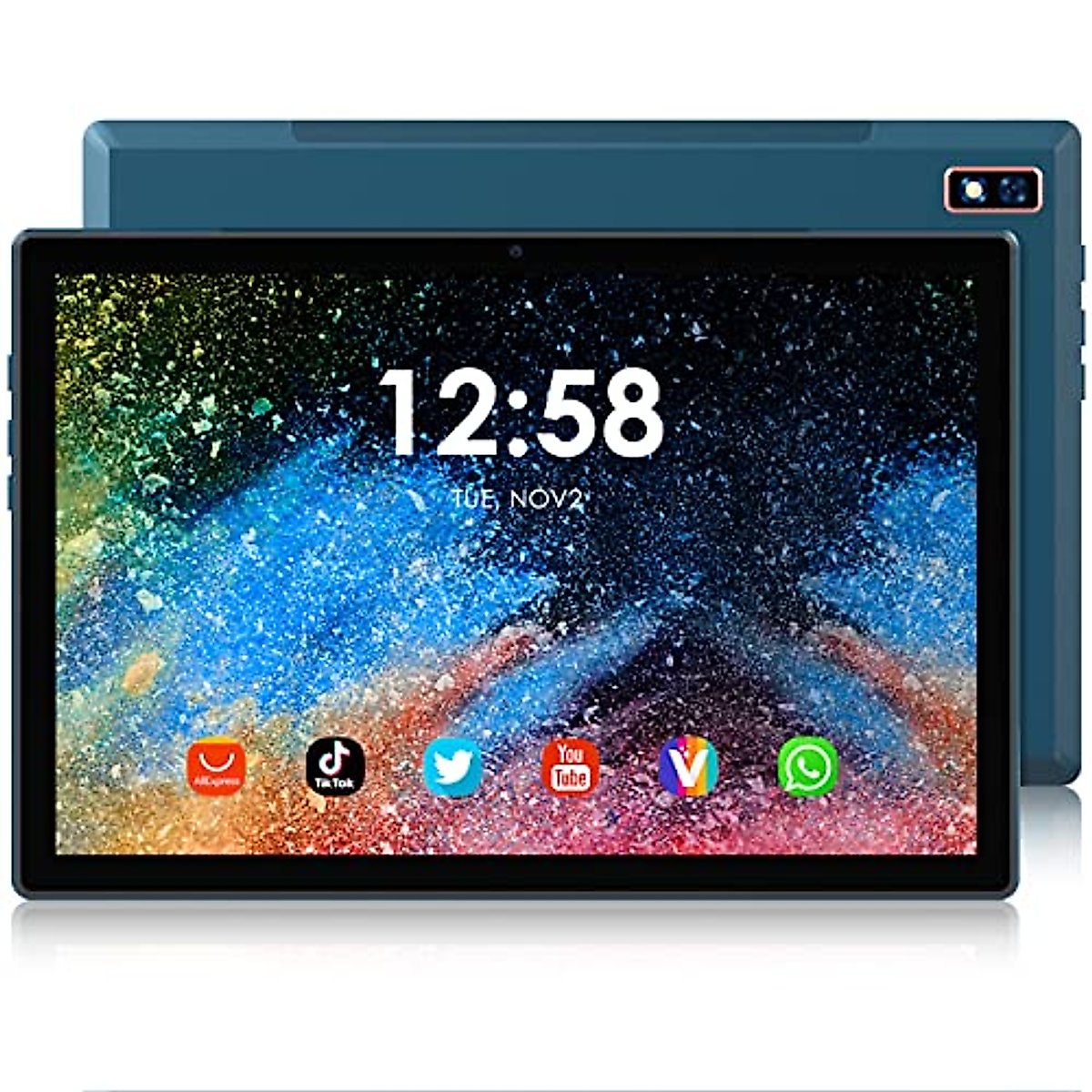 Android Tablet 10.1 Inch Tablet, 4GB RAM Octa-Core Processor, Google Certificated Wi-Fi Tablets, Dual Camera & Speaker, HD IPS Screen, Long Battery Life Tablet, Support Bluetooth (Blue)…