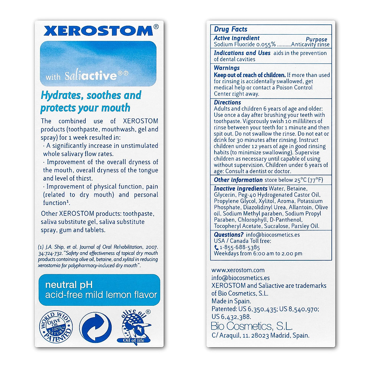 Xerostom Drymouth Anticavity Mouthwash, Xerostom Drymouth Anticavity Drymouth Toothpaste, and Xerostom Drymouth Saliva Substitute Gel Pack