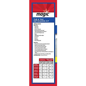 Magic Tub and Tile Refinishing Kit - Spray on Aerosol - Refinish Sinks Tile Porcelain Acrylic Fiberglass and Ceramic Surfaces, Bright White, 12 Ounce (Pack of 2)