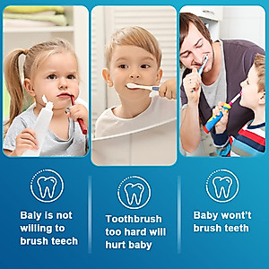 Mespirit 2Pcs Kids U-Shaped Toothbrush,Food Grade Soft Silicone Brush Head, 360° Oral Teeth Cleaning Design,Suitable for Children aged2-6