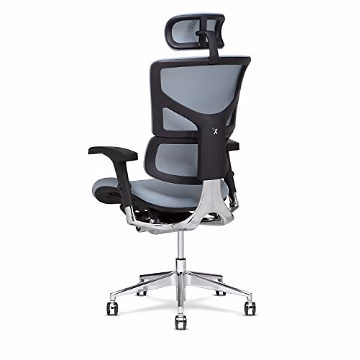 X-Chair X3 Management Office Chair, Glacier A.T.R. Fabric with Headrest - High End Comfort Chair/Dynamic Variable Lumbar Support/Floating Recline/Highly Adjustable/Durable/Executive Office Desk Seat