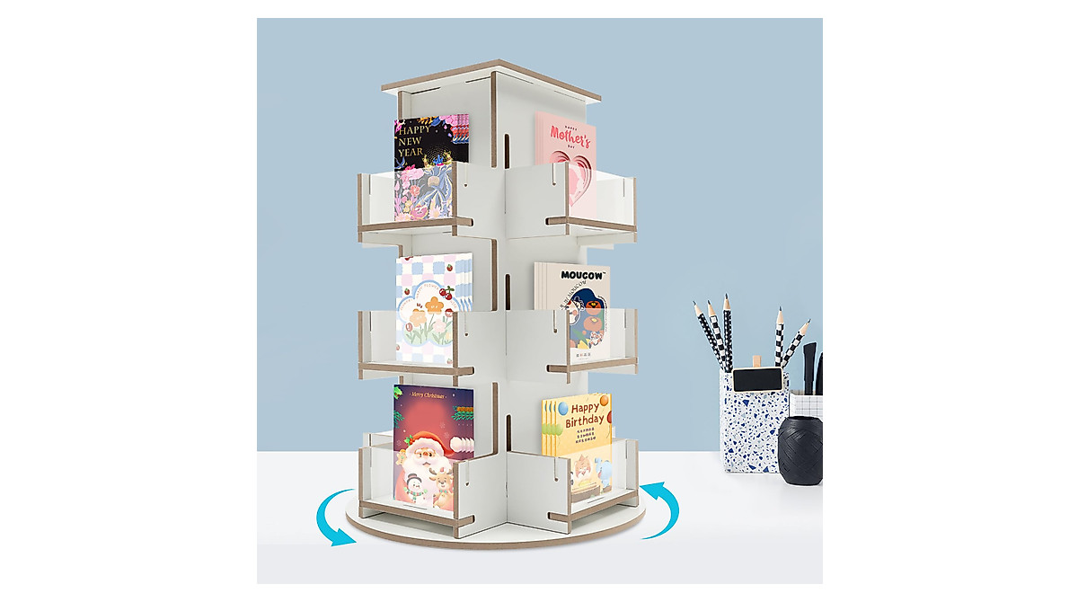TFCFL 3 Tier 360° Rotating Card Display Stand & Rack