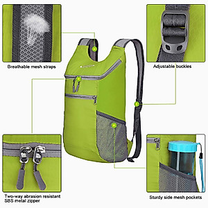 G4Free Lightweight Packable Hiking Backpack for Men Women Small Hiking Daypacks Foldable Shoulder Pack Casual Outdoor Bag 11L