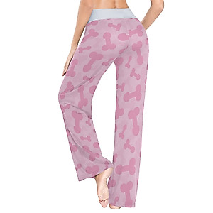 UWSG Women's Penis Seamless Pattern Pajama Pants Sleepwear Loose Lounge Pants Wide Leg Drawstring Pajama Bottoms
