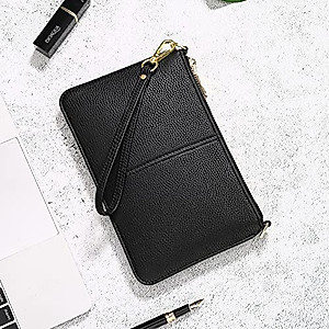 SENDEFN Women's Wallet Large Capacity RFID Blocking Leather Wallets Credit Cards Organizer with Checkbook Holder