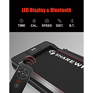 Under Desk Treadmill, 2 in 1 Foliding Treadmill, Walking Machine, Portable 2.5HP Electric Treadmill, Walking Pad, FoldableTreadmill Compact Electric Running Jogging for Home Office