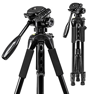 Polaroid 57-Inch Photo/Video Tripod with Deluxe Tripod Carrying Case for Digital Cameras and Camcorders