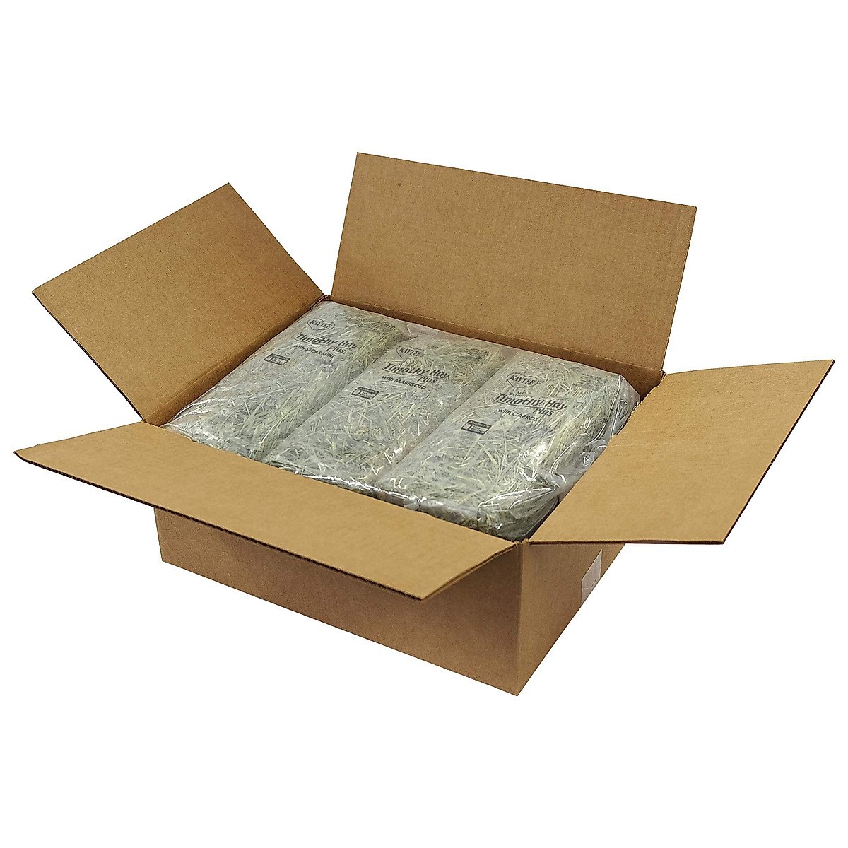 Kaytee Timothy Hay Plus Spearmint/Marigold/Carrot 3 Flavor Variety Pack for Pet Guinea Pigs, Rabbits & Other Small Animals, 60 Ounce (Pack of 1)