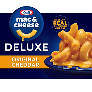 Kraft Deluxe Original Cheddar Macaroni & Cheese Dinner, Thanksgiving and Christmas Dinner (14 oz Box)