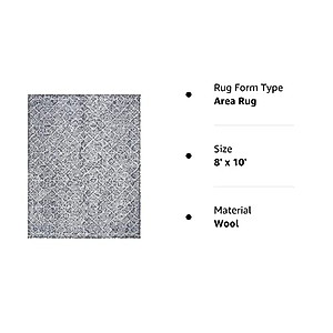 SAFAVIEH Abstract Collection 8' x 10' Blue ABT763M Handmade Premium Wool Area Rug