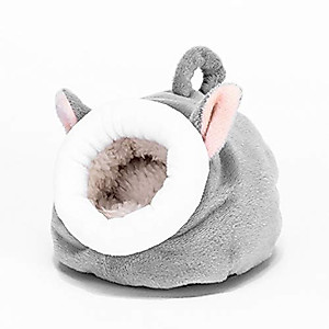 POPETPOP Hamster Snuggle Sack - Rat Hamster House Bed Winter Warm Fleece Small Pet Chinchilla Bed House Cage Nest Hamster Accessories