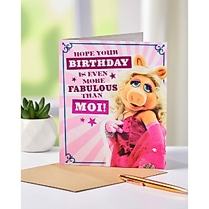 UK Greetings Disney The Muppets Birthday Card For Her/Female/Friend With Envelope - Miss Piggy Design