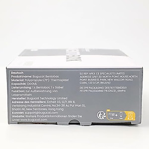 Bugucat Bento Box 45OZ, Leak-Proof Lunch Box with 6 Compartments Cutlery, Lunch Containers for Adult Food Storage Container with Leak-proof Silicone Ring Suitable for Microwave Dishwasher Pink