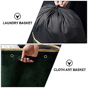 1pc Dirty Bucket Folding Art Home Storage Green Blankets Bins for Bag Hamper Collapsible Household Laundry Foldable Clothes Sturdy Bin Baby Kid Nursery Cloth