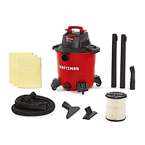 CRAFTSMAN CMXEVBE17590 9 Gallon 4.25 Peak HP Wet/Dry Vac, Portable Shop Vacuum with Attachments and Additional Dust Collection Bags