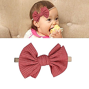Globalsupplier inSowni 12 Pack Soft Stretchy Nylon Bow Headbands Hair Accessories for Baby Girls Toddlers Newborns Infants Kids
