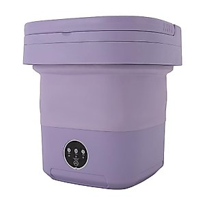 Portable washing machine,Mini Washer, 2.91Gal foldable Mini Washing for Dormitories Hotel RV Travel Wash Machine (Purple)