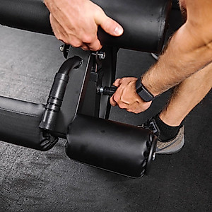 Titan Fitness Single Post Adjustable FID (Flat/Incline/Decline) Bench, Rated 1,500 LB, Weight Training Bench