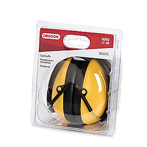 Oregon 563475 Chainsaw Earmuffs, Yellow