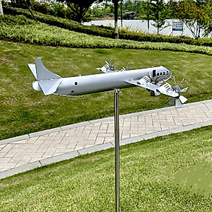 HAIHUANG Pure Handmade Creative Spraying B-29 Metal Aircraft Wind Trimmer, Wind and Move, Home Garden Decoration Preferred 11.8x12.9x3.2 B-2911 0